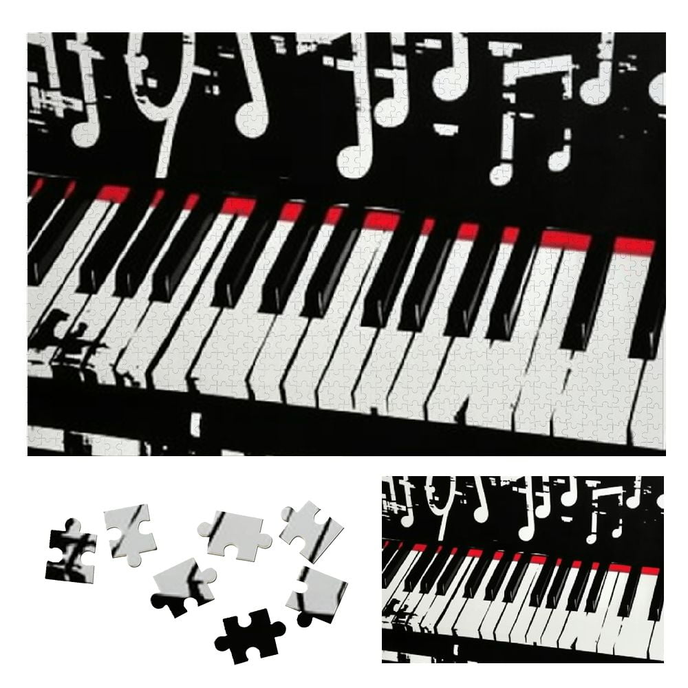 SHERONV Piano Keys Wooden Jigsaw Puzzle Challenging Difficult Wood ...