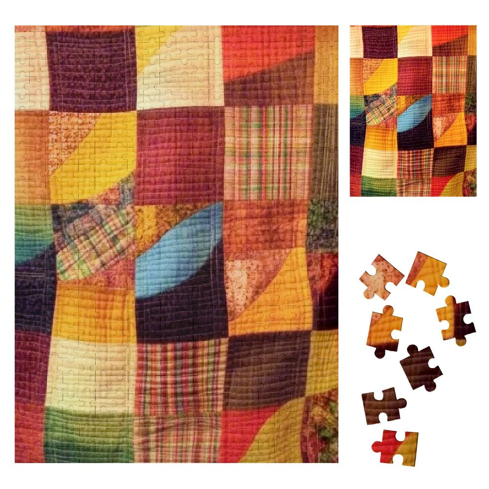 SHERONV Quilting Patterns Wooden Jigsaw Puzzle Vertical Style Eco ...
