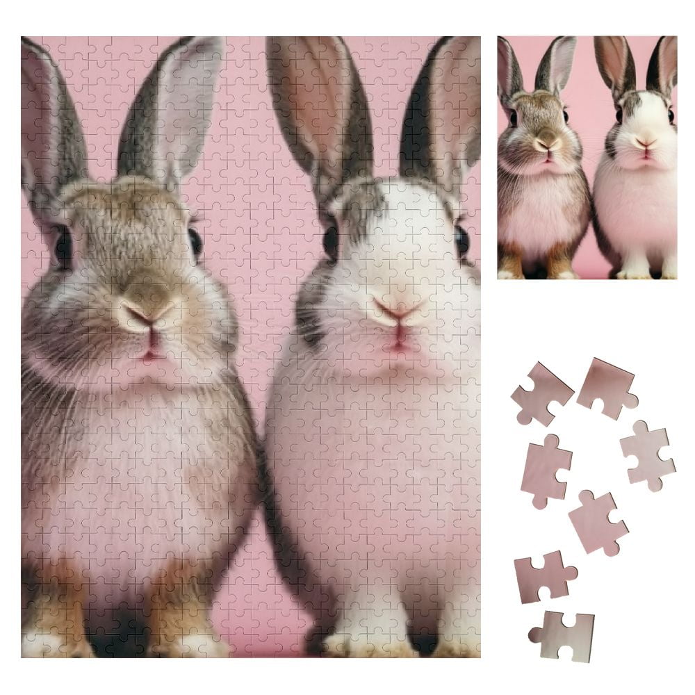 SHERONV Rabbits Wood Puzzle Vertical Challenging Difficult Eco-Friendly ...