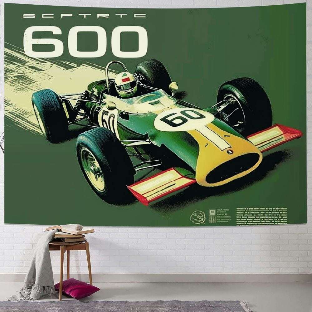 SHERONV Racing Car Tapestry Wall Hanging Unique Style Home Wall Decor ...