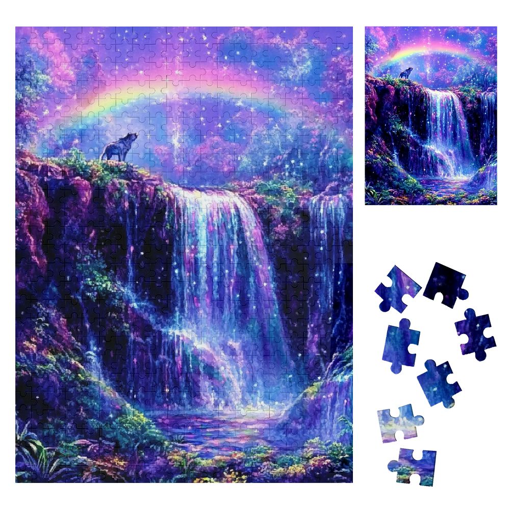 SHERONV Rainbow Fantasy Art Wooden Jigsaw Puzzle - Vertical Style ...