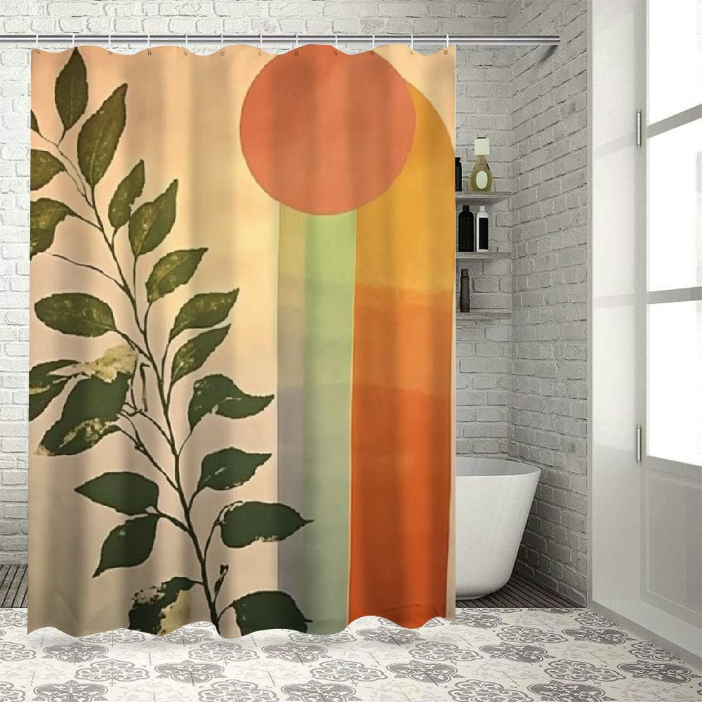 SHERONV Rainbow Sun Bathroom Decor Set Polyester Fabric Shower Curtain ...