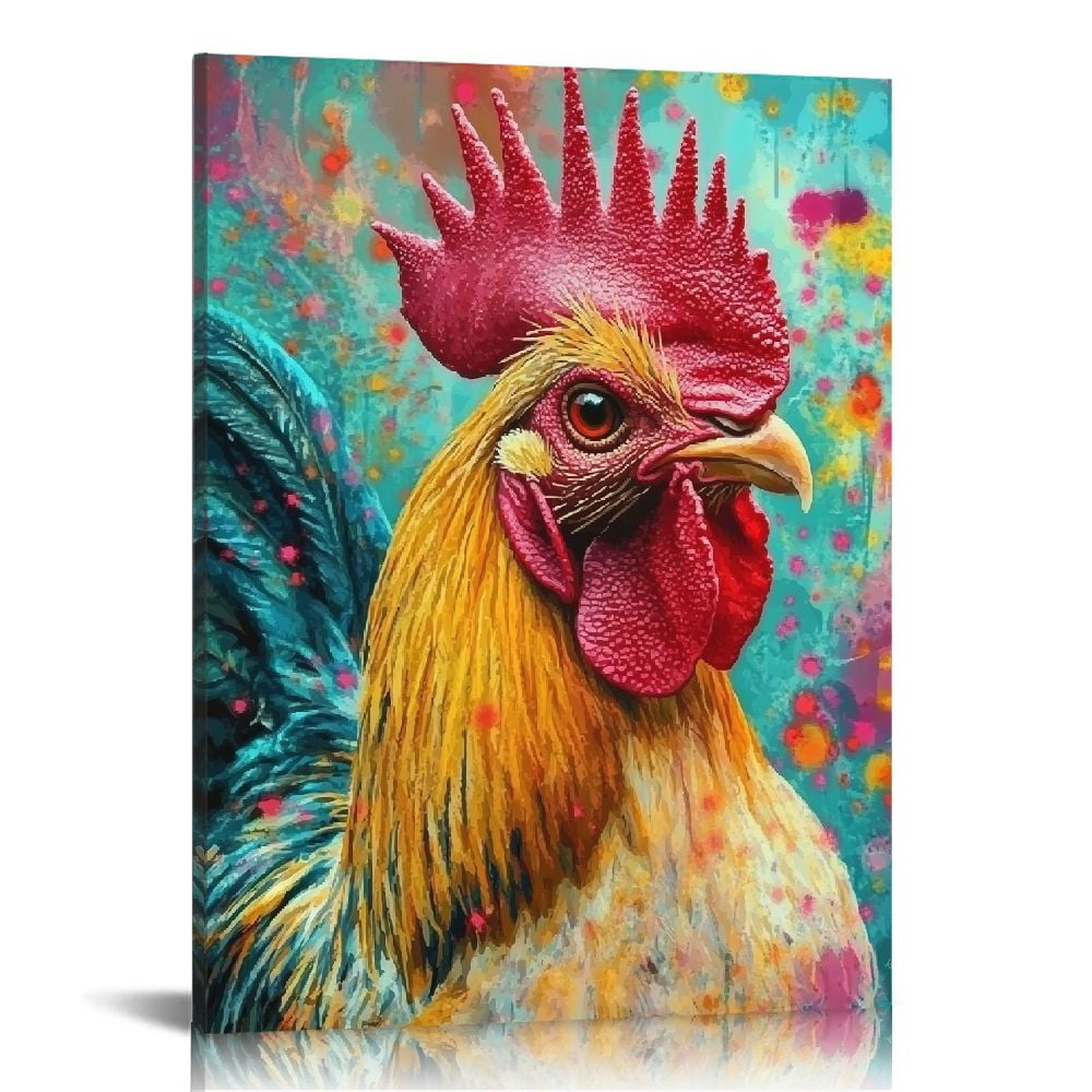 SHERONV Rooster Fine Art Aesthetic Poster & Print Wall Painting for ...