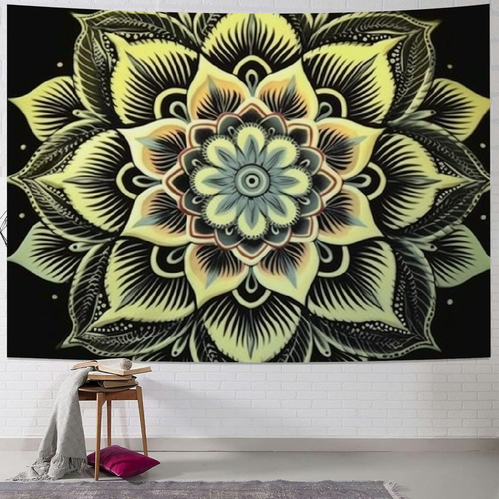 SHERONV Sacred Geometry Psychedelic Art Tapestry Wall Hanging Unique ...