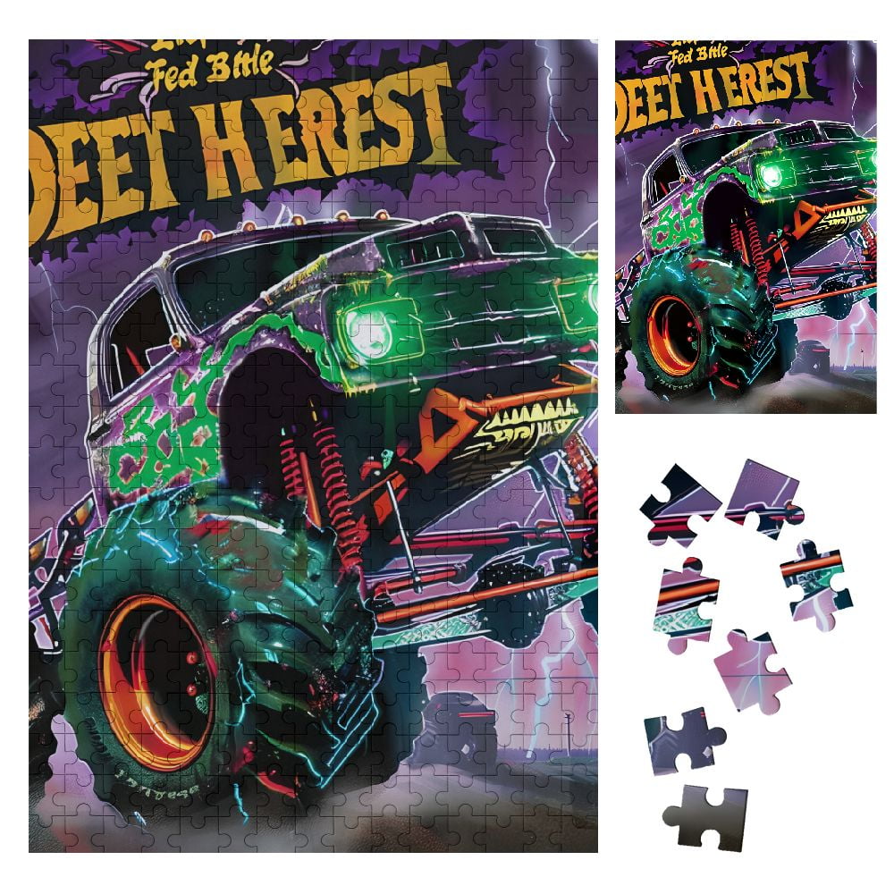 SHERONV Skull Lightning Ed Roth Wooden Jigsaw Puzzle Vertical Style Eco ...