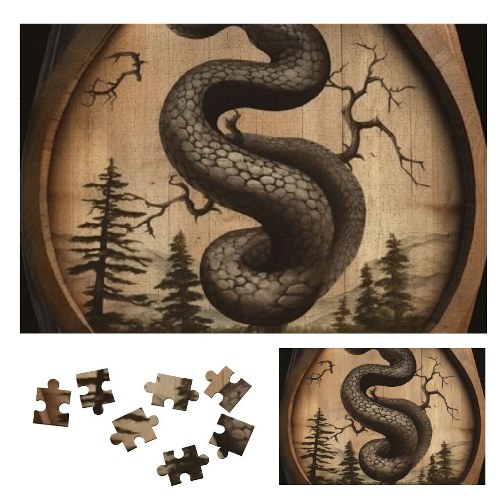 SHERONV Snake Pine Tree Wooden Jigsaw Puzzle Challenging Difficult Wood ...