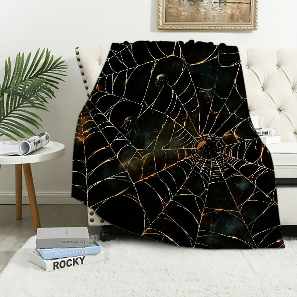 SHERONV Spider Web Balls Dark Background Warm Lightweight Blanket Soft ...