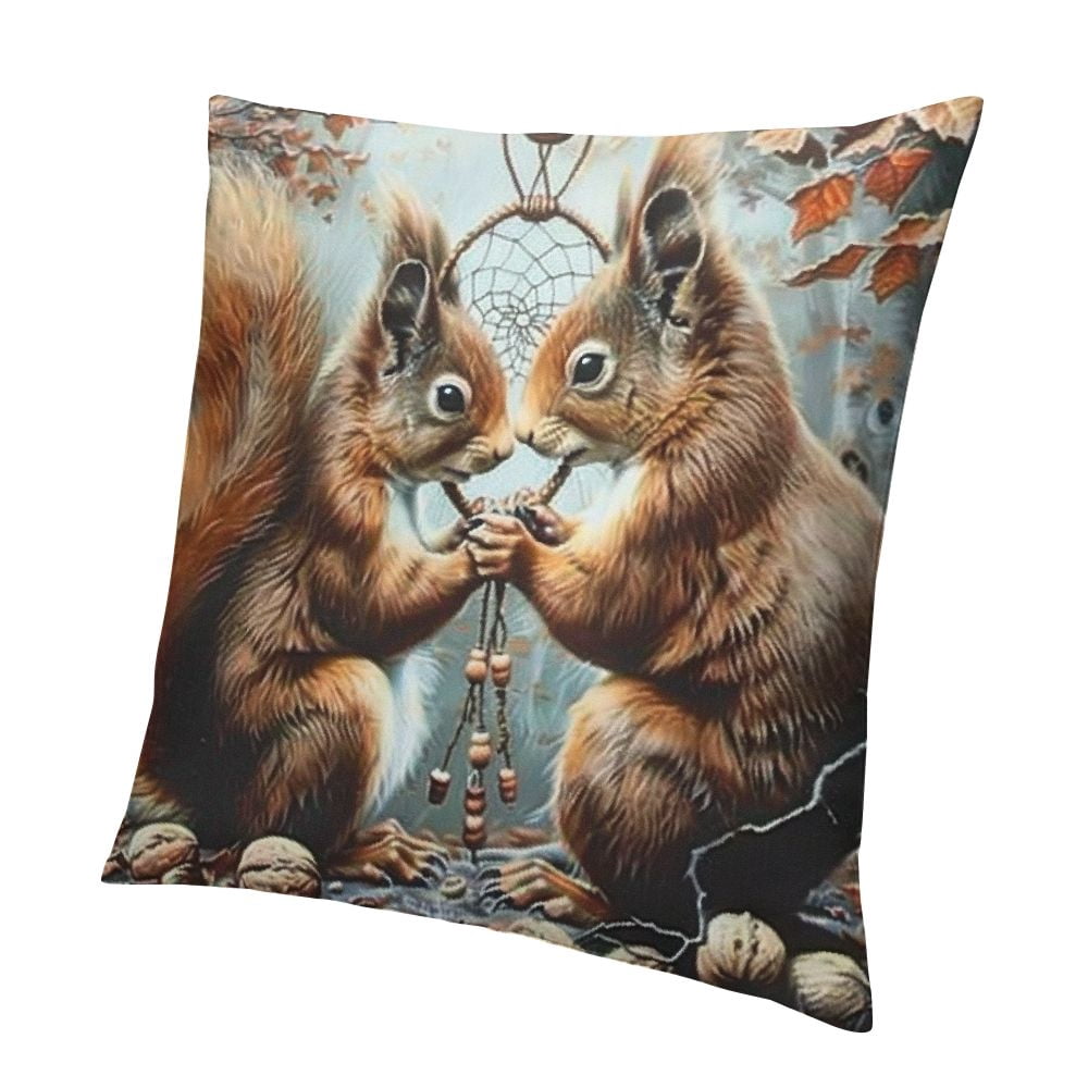 SHERONV Squirrel Throw Pillow Covers Dream Catchers Pillow Covers ...