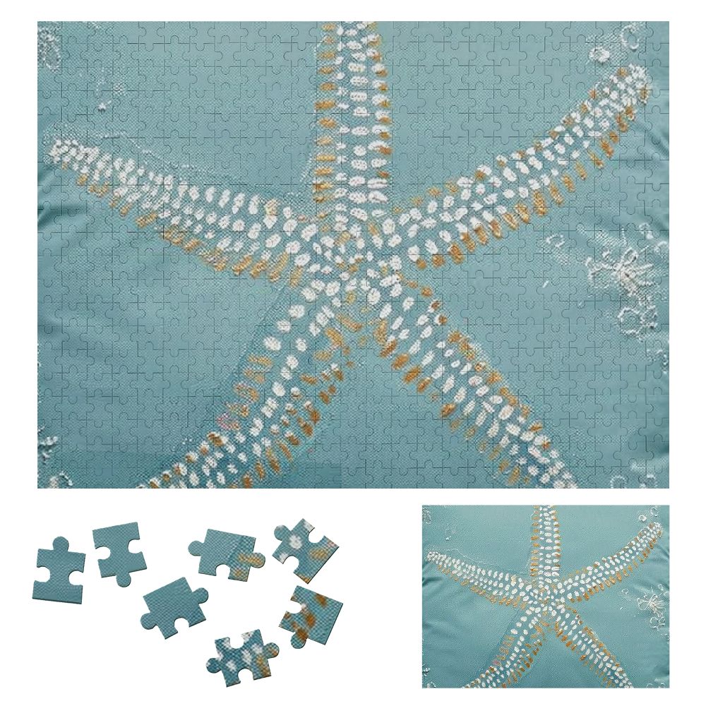SHERONV Starfish Ocean Wooden Jigsaw Puzzle Horizontal Style Gift for ...