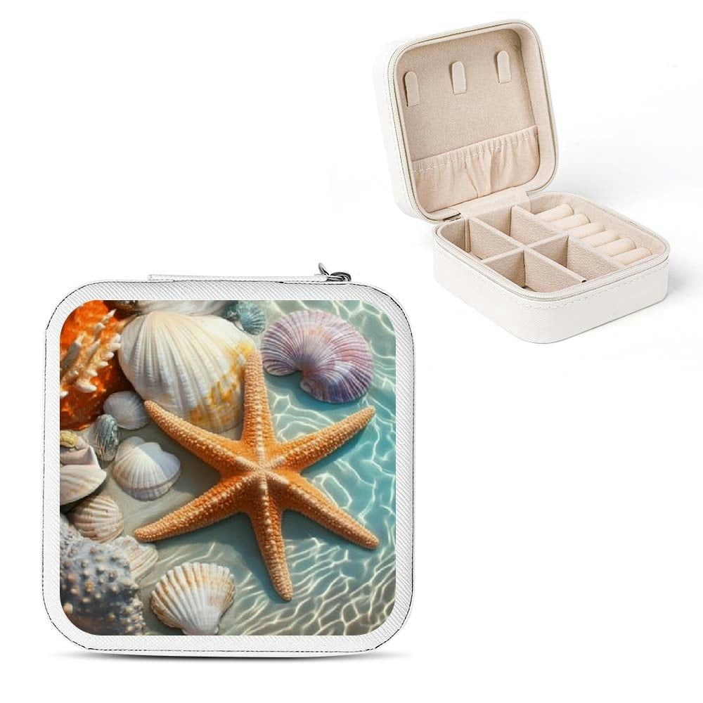 SHERONV Starfish Shells Sea Creatures Flexible Jewelry Box White ...