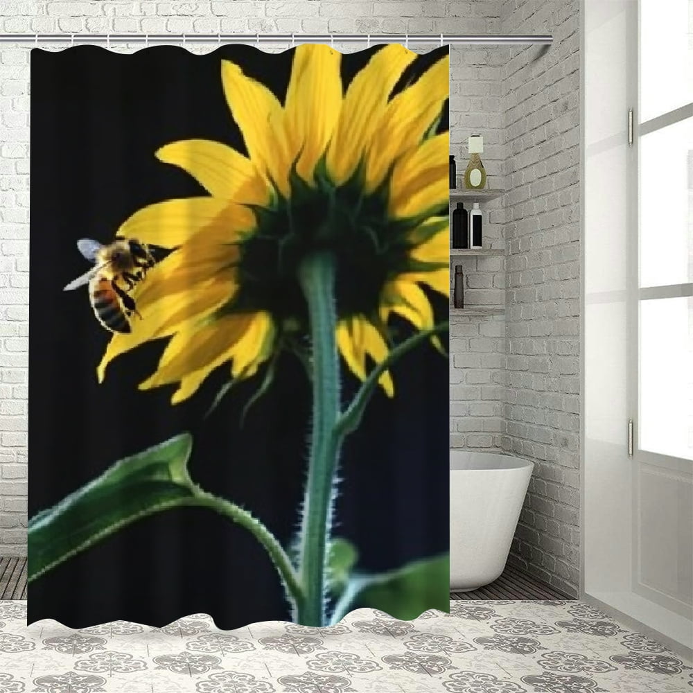 SHERONV Sunflower Bee Chic Modern Bathroom Decor Shower Curtain 36"x72 - Walmart.com
