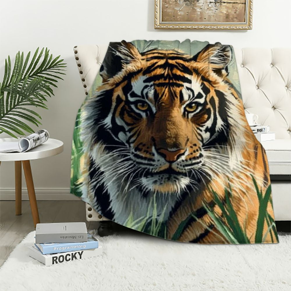 SHERONV Tiger Throw Blanket, Soft, Cozy, Lightweight Flannel - Tigers ...