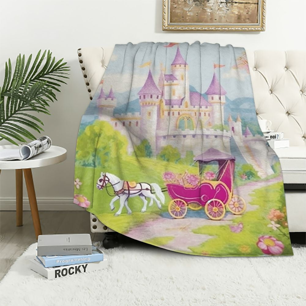 SHERONV Toddler Throw Blanket Princess Storyland - Super Soft, Plush ...