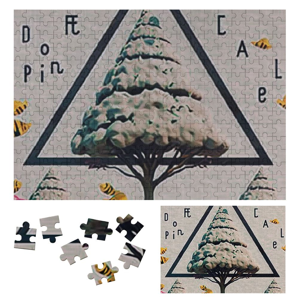 SHERONV Triangle Tree Hugger Beeple Wooden Jigsaw Puzzle Horizontal ...