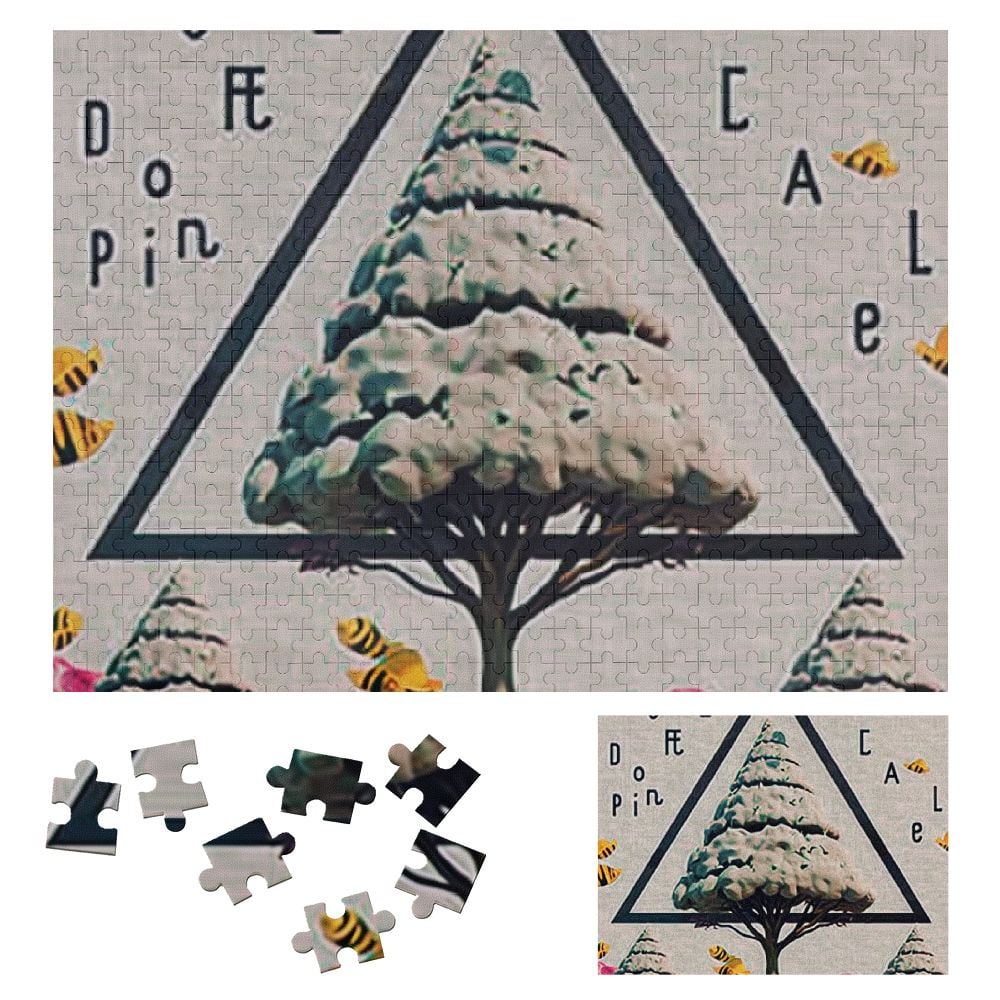 SHERONV Triangle Tree Hugger Beeple Wooden Jigsaw Puzzle Horizontal ...