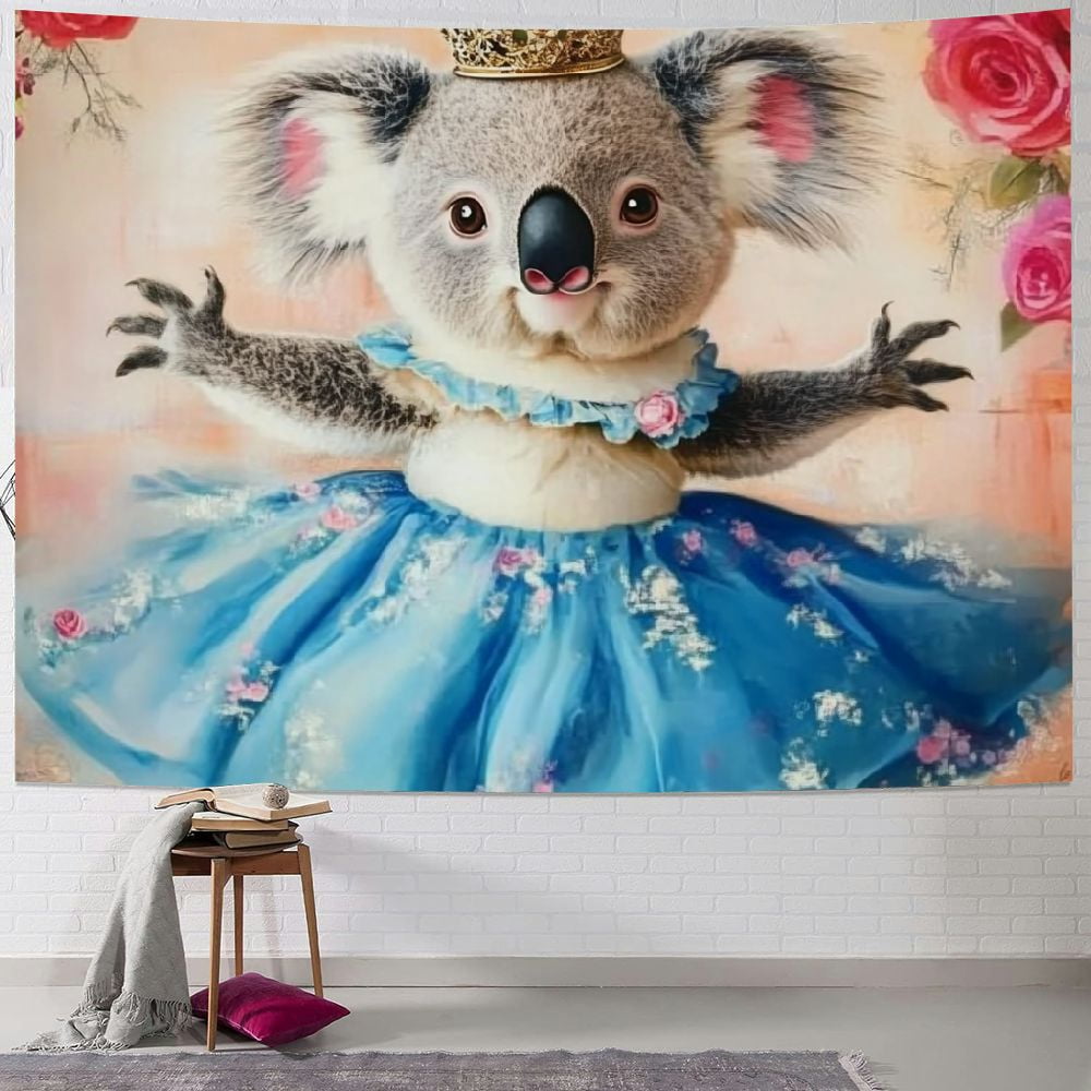 SHERONV Watercolor Flowers Tapestry Living Room Bedroom Pink Dreamy ...