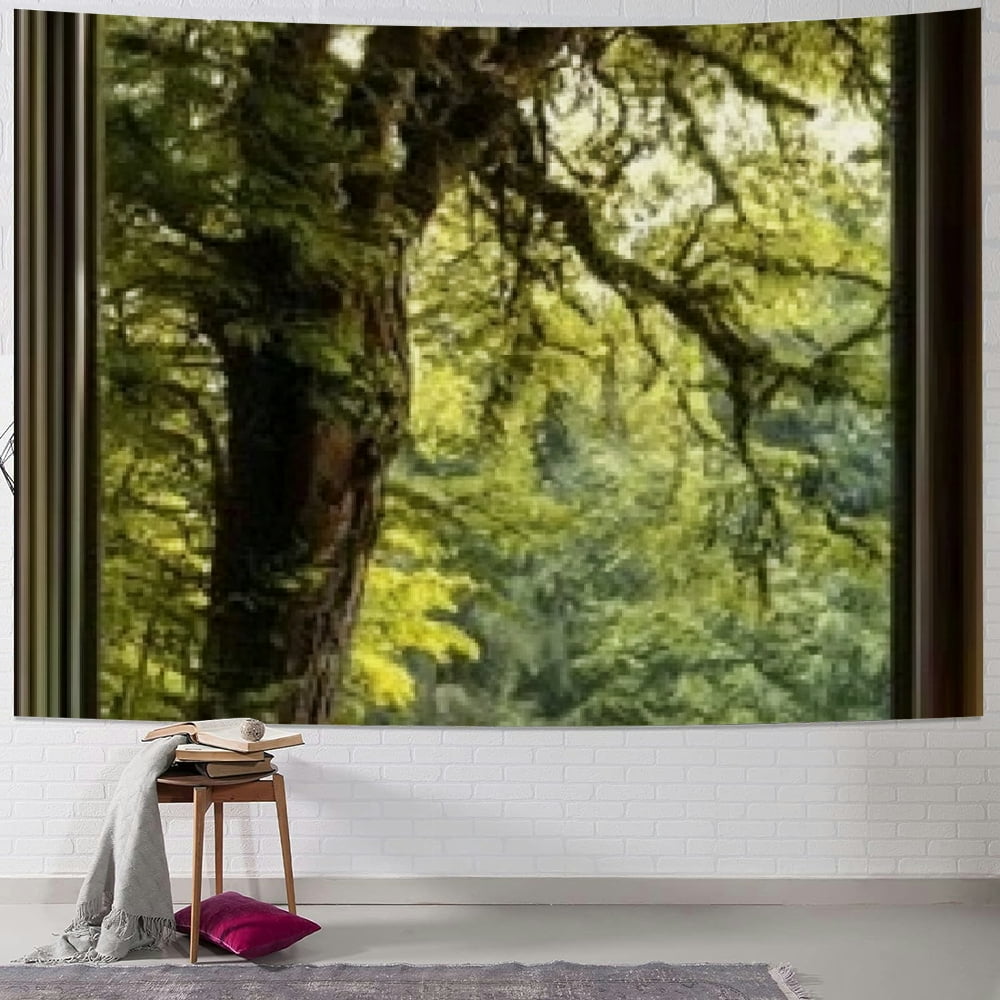 SHERONV Window tapestry, outdoor forest tapestry, wall hanging ...