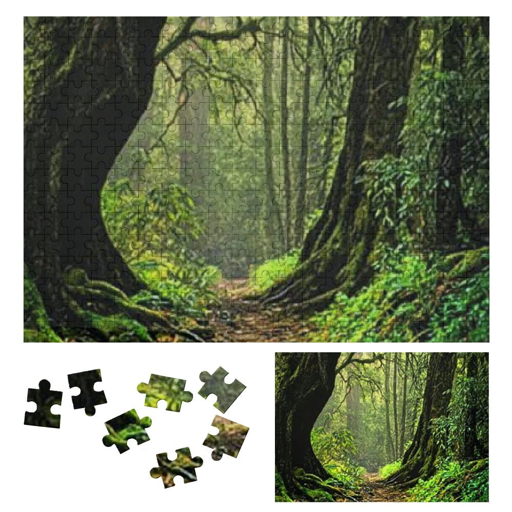 SHERONV Wooden Jigsaw Puzzle - Trees Theme - Eco-Friendly Wood - Home ...