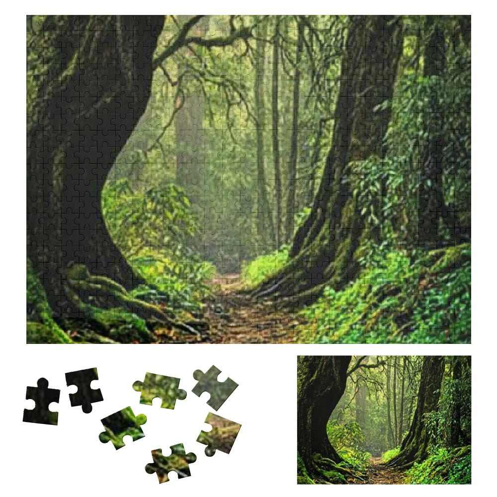 SHERONV Wooden Jigsaw Puzzle - Trees Theme - Eco-Friendly Wood - Home ...