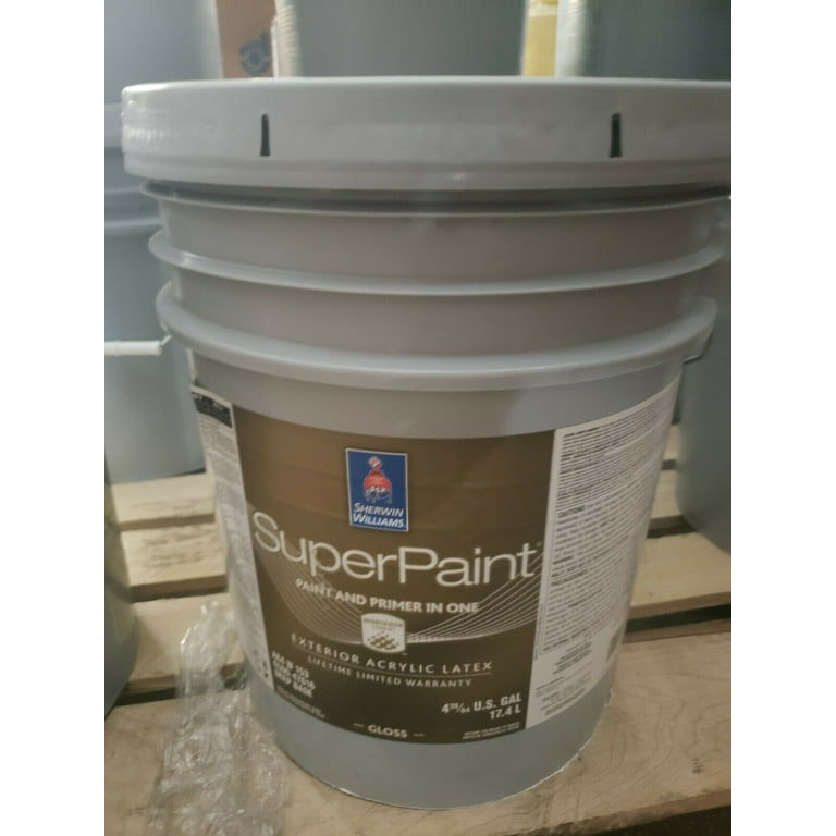 Sherwin Williams Superpaint Gloss Exterior Acrylic Paint Primer 5 Gal