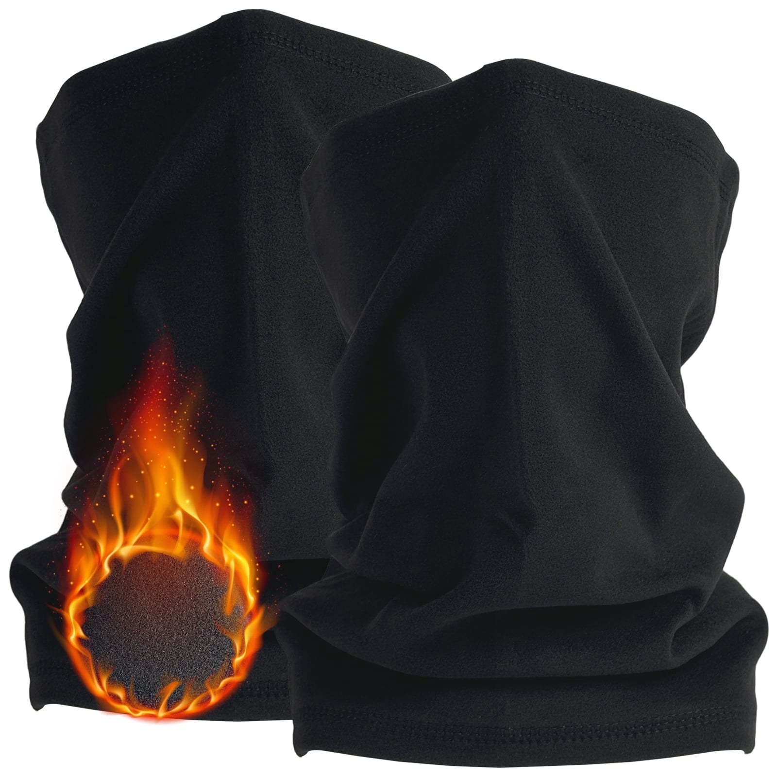 SHEVERCH 2 Pack Winter Fleece Neck Gaiter Warmer Windproof Face Mask ...