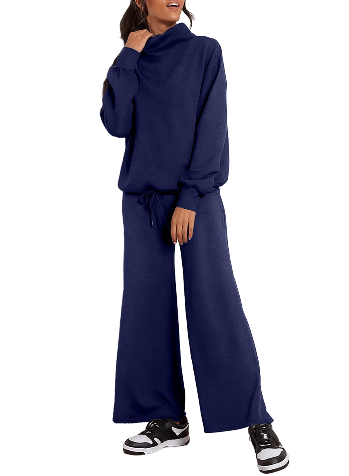 SHEWIN Womens Sweatsuits 2 Piece Set Long Sleeve Outfit Fall Sweatsuit ...