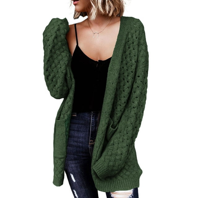 SHEWIN Womens Cardigans Sweaters Oversized Open Front Cardigan Long ...