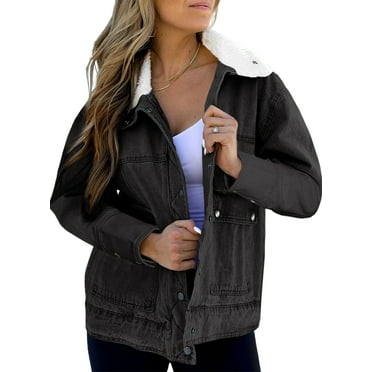 Women's Long Casual Maxi Length Denim Cotton Coat Oversize Button Up ...