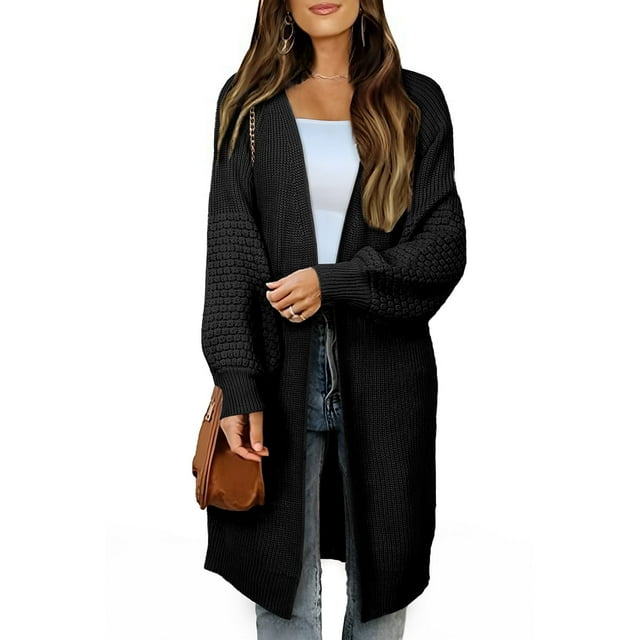Shewin Womens Sweaters Cardigan Long Sleeve Chunky Cable Knit Cardigans
