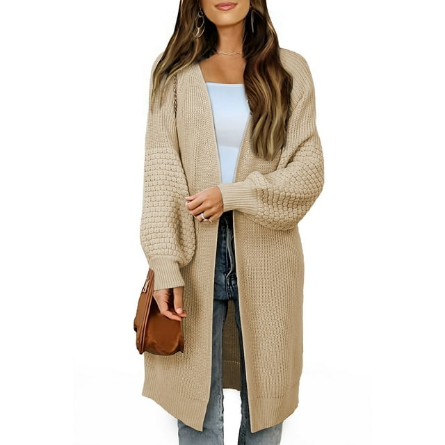 Shewin Womens Sweaters Cardigan Long Sleeve Chunky Cable Knit Cardigans