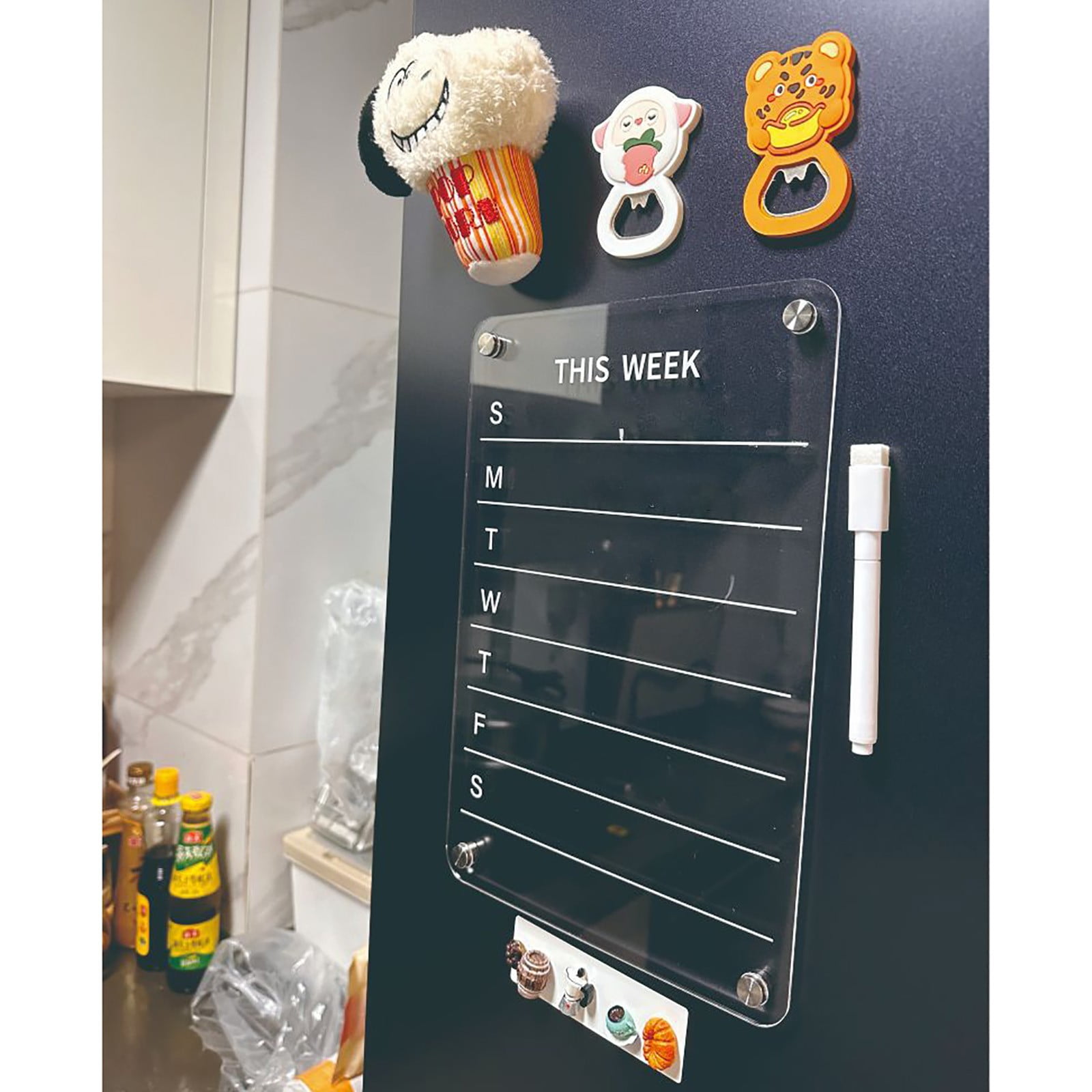 SHEYAGN Acrylic Magnetic Refrigerator Stickers, Office Work And ...