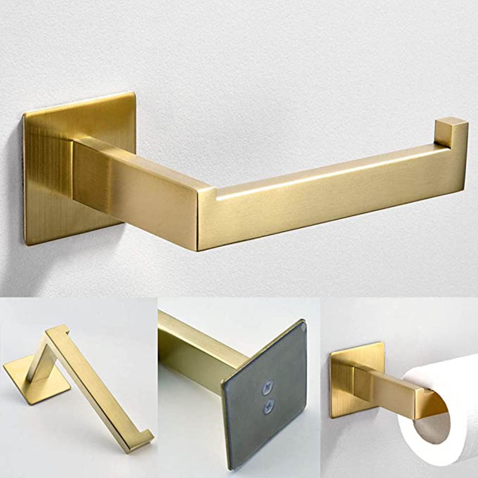 SHEYAGN Modern Toilet Paper Without Drilling Self-Adhesive Toilet Roll ...