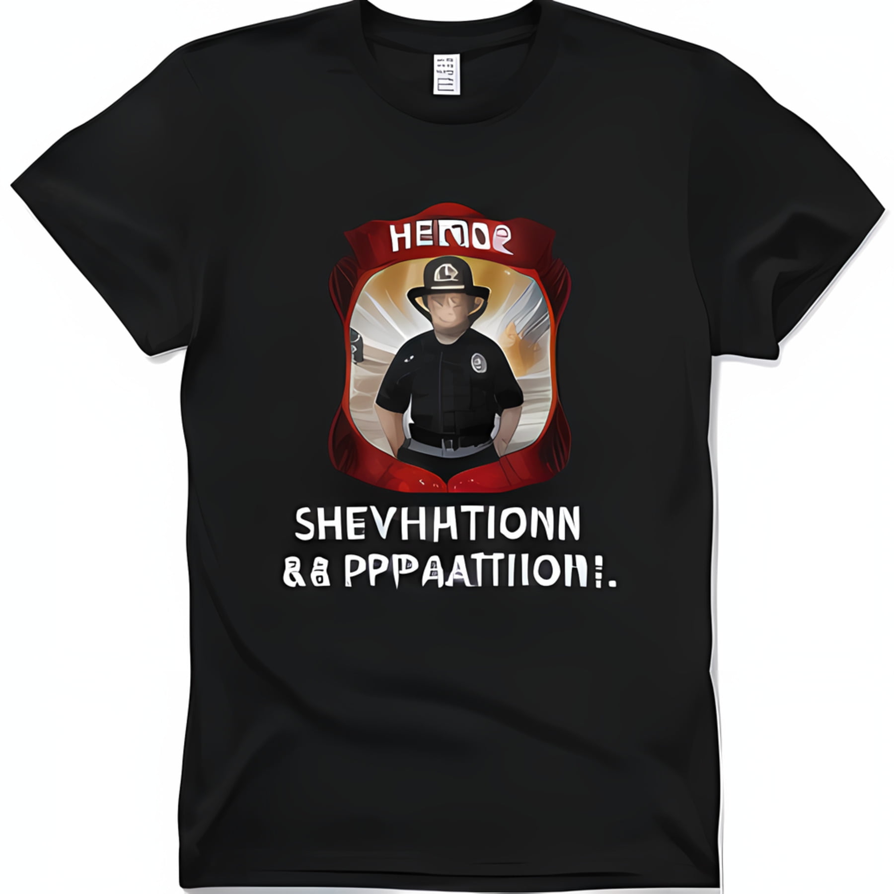SHEnavigation FirefighTeer T-Shirt with Heroic Service Illustration by ...