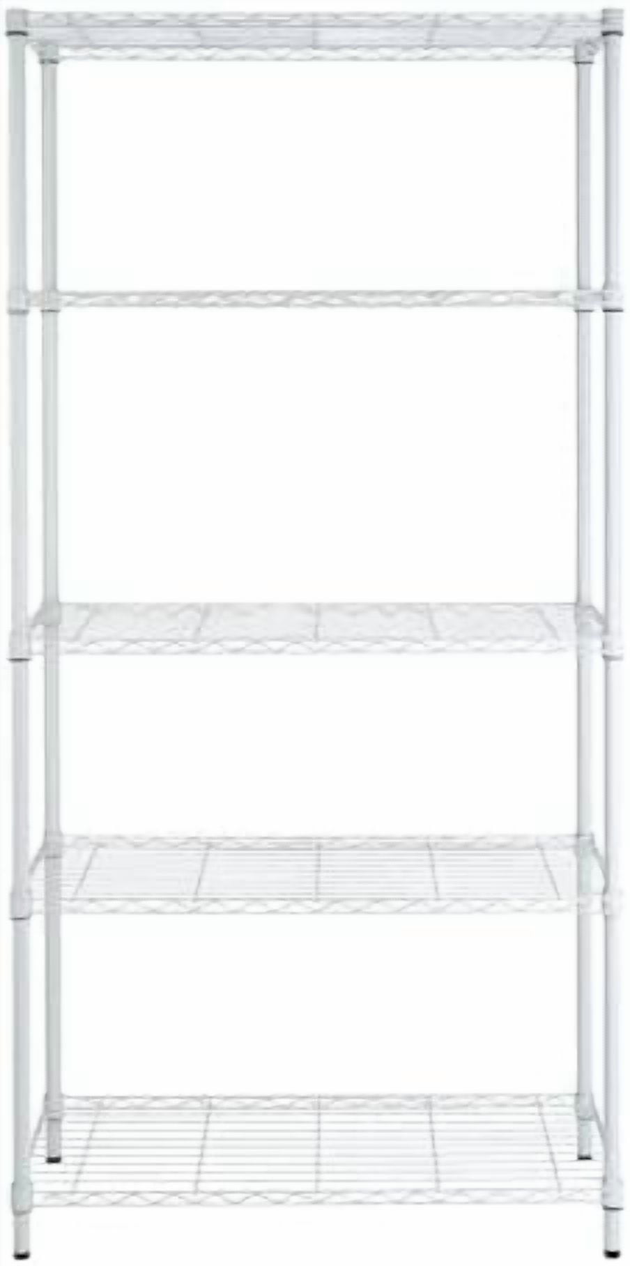 SHF-01573 5-Tier Adjustable Shelving System, 14-Inch by 36-Inch by 72 ...