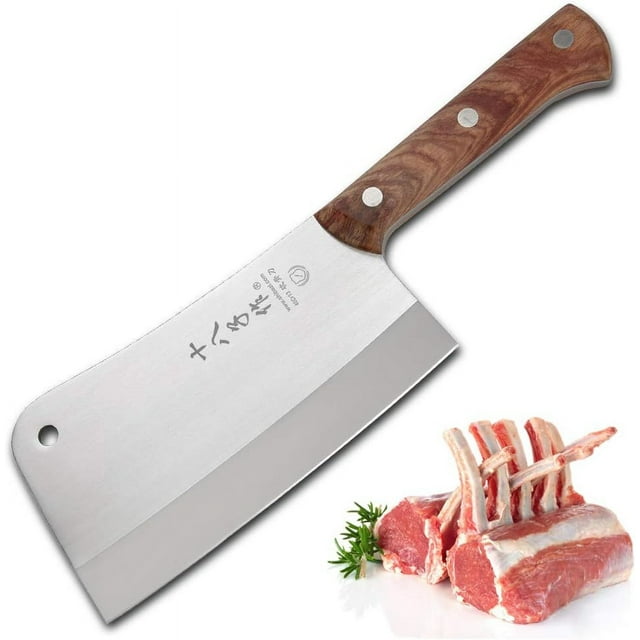 SHI BA ZI ZUO Heavy Duty Heft Cleaver Butcher Knife for Chopping Bones ...