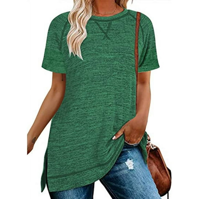 Shibever T Shirts For Women Summer Tops Short Sleeve Shirts Casual