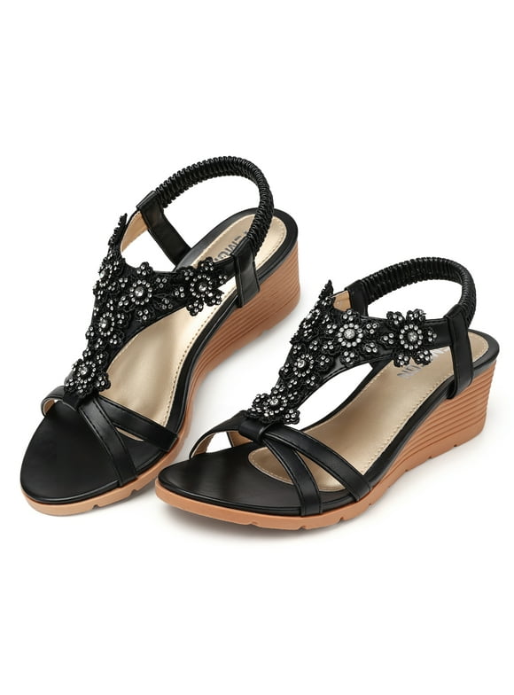 SHIBEVER Wedge Sandals in Womens Sandals - Walmart.com
