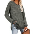 SHIBEVER Women's Long Sleeve Tunic Tops, Crewneck Sweatshirts, Side ...