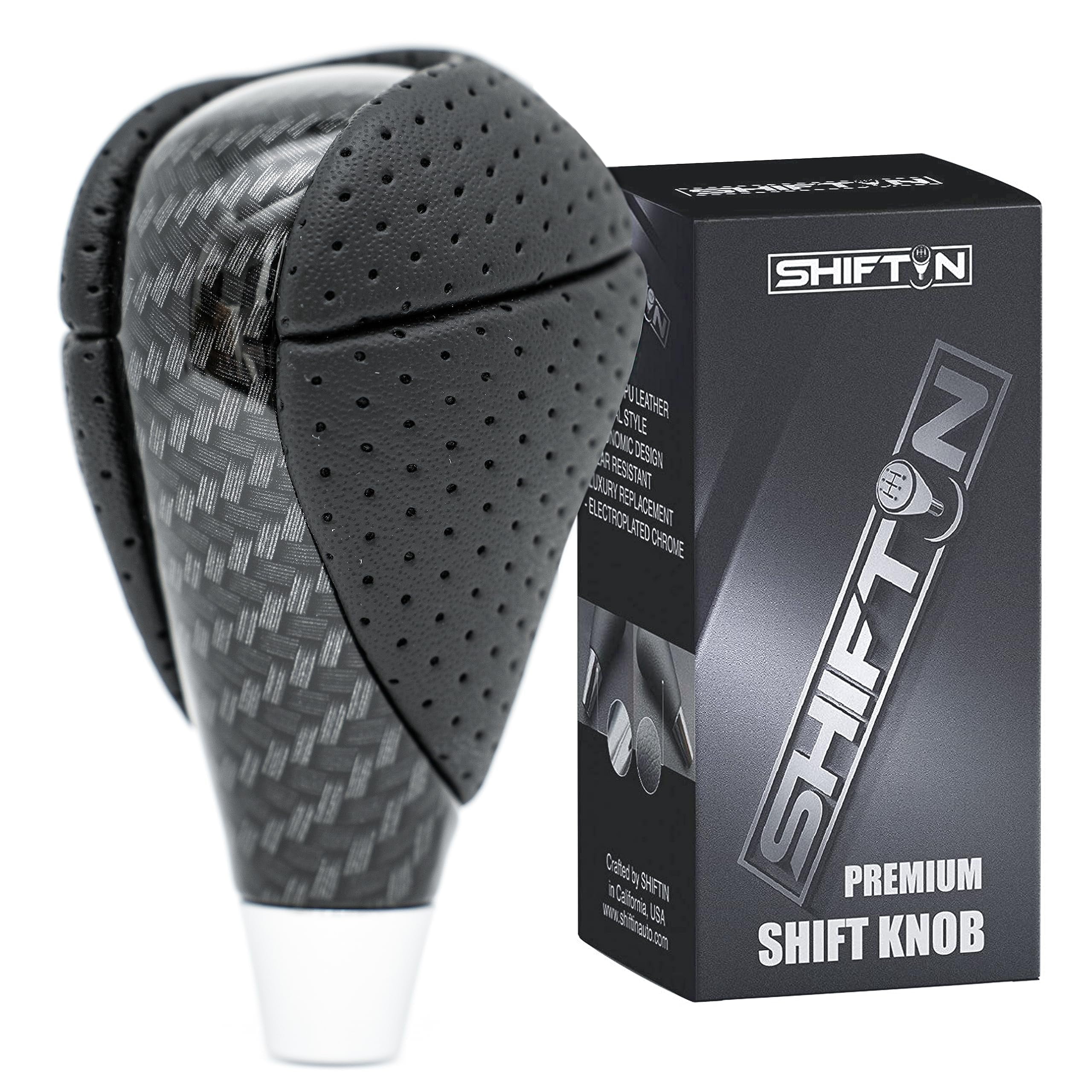 SHIFTIN Carbon Fiber Pattern Gear Shift Knob for Lexus ES300h ES350 ...