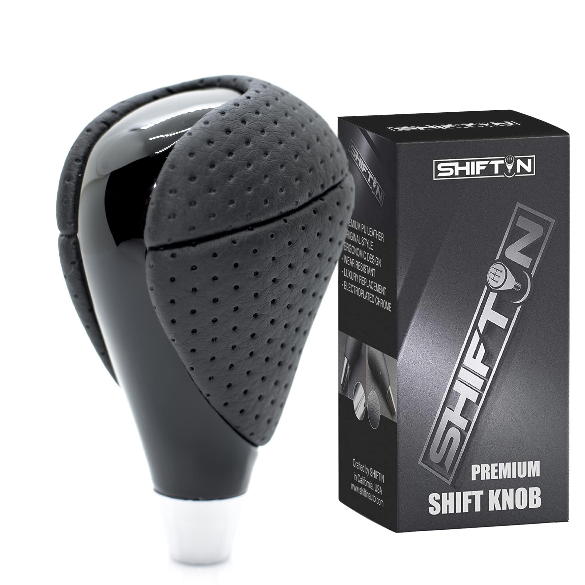 SHIFTIN Piano Black Wood Gear Shift Knob Stick Shifter for Lexus ES300h ...