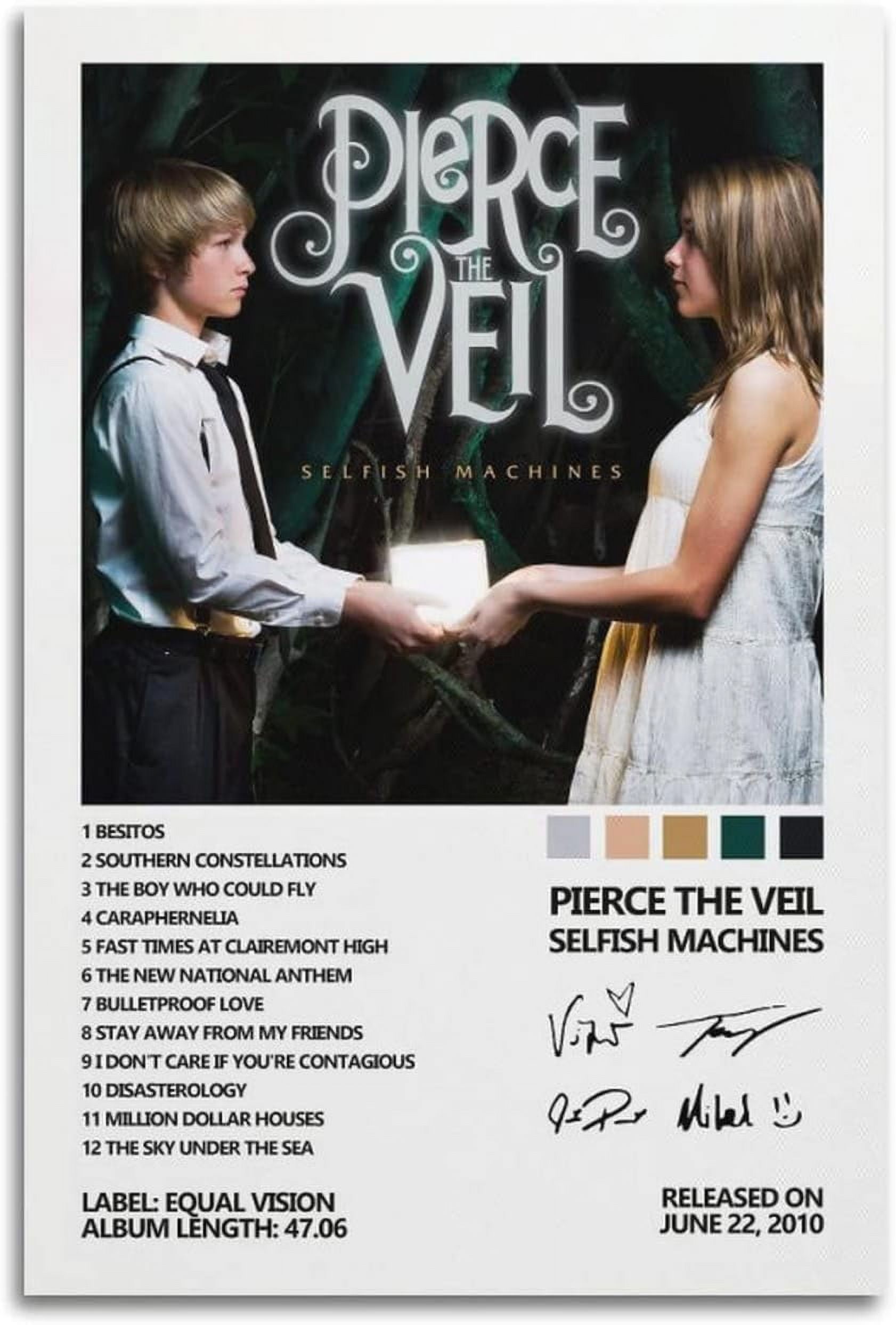 SHILAN Pierce The Veil Posters Selfish Machines Album Cover Poster for ...