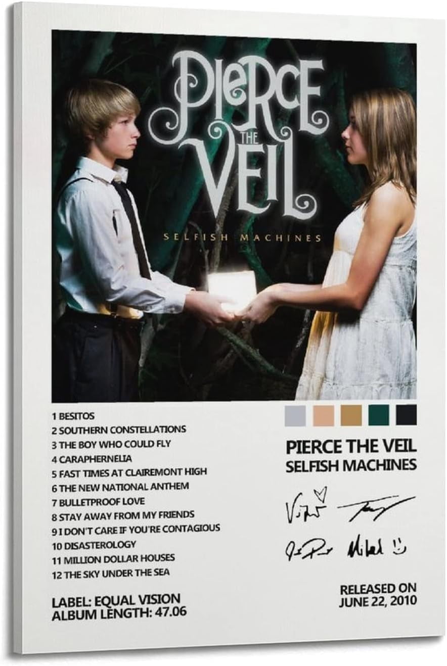 SHILAN Pierce The Veil Posters Selfish Machines Album Cover Poster for ...