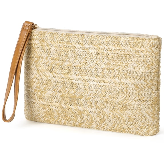 SHILINLANG Straw Purse Bag for Women Bohemian Handbag with Zipper ...
