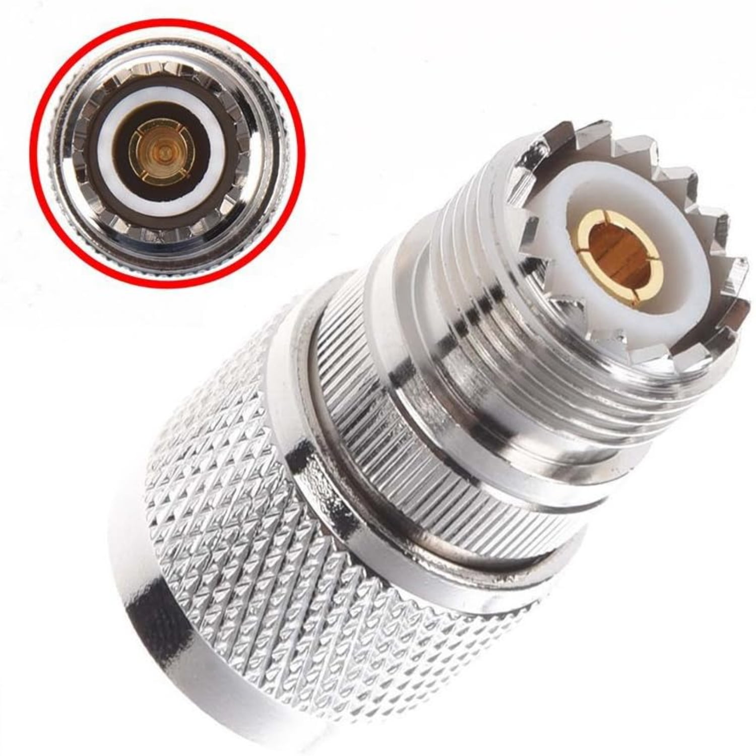SHILIPHN High Quality 2 Pack of RF Coaxial Adapter - N Male to UHF ...