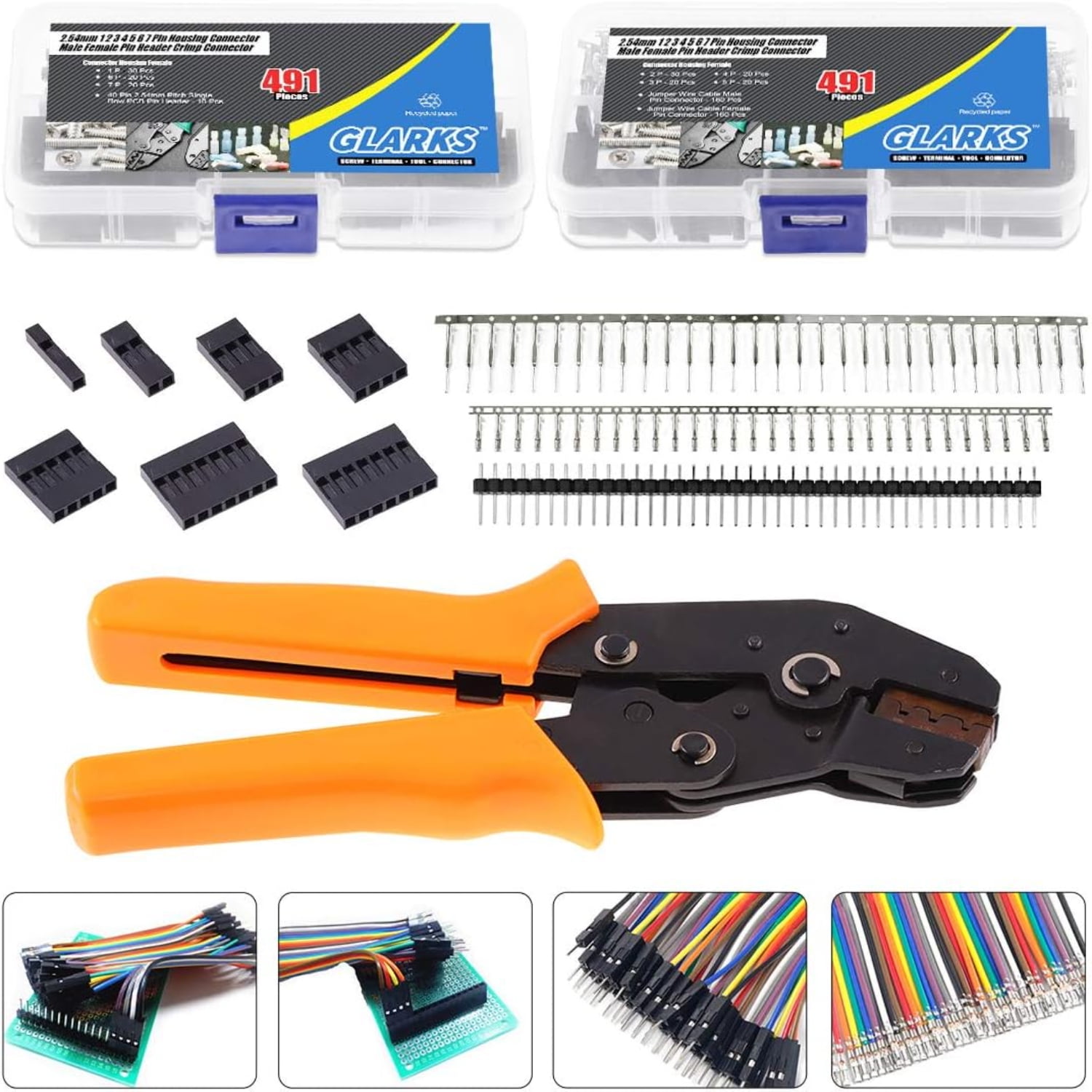 SHILIPHN High-Quality Durable Glarks 486Pcs Wire Crimper Plier and ...