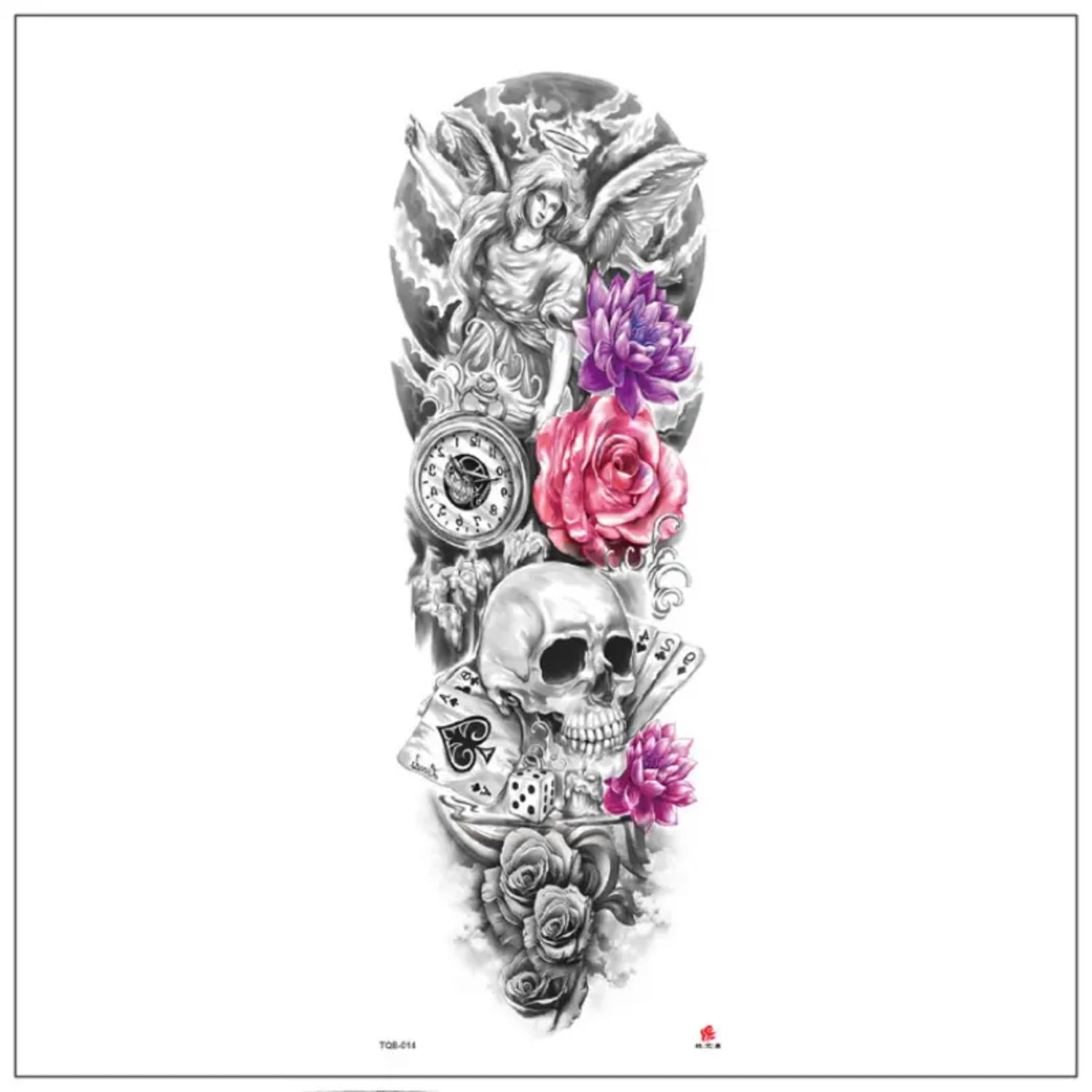 SHILIPHN Temporary Tattoo Sticker - Full Arm Coverage for Cool Body Art ...