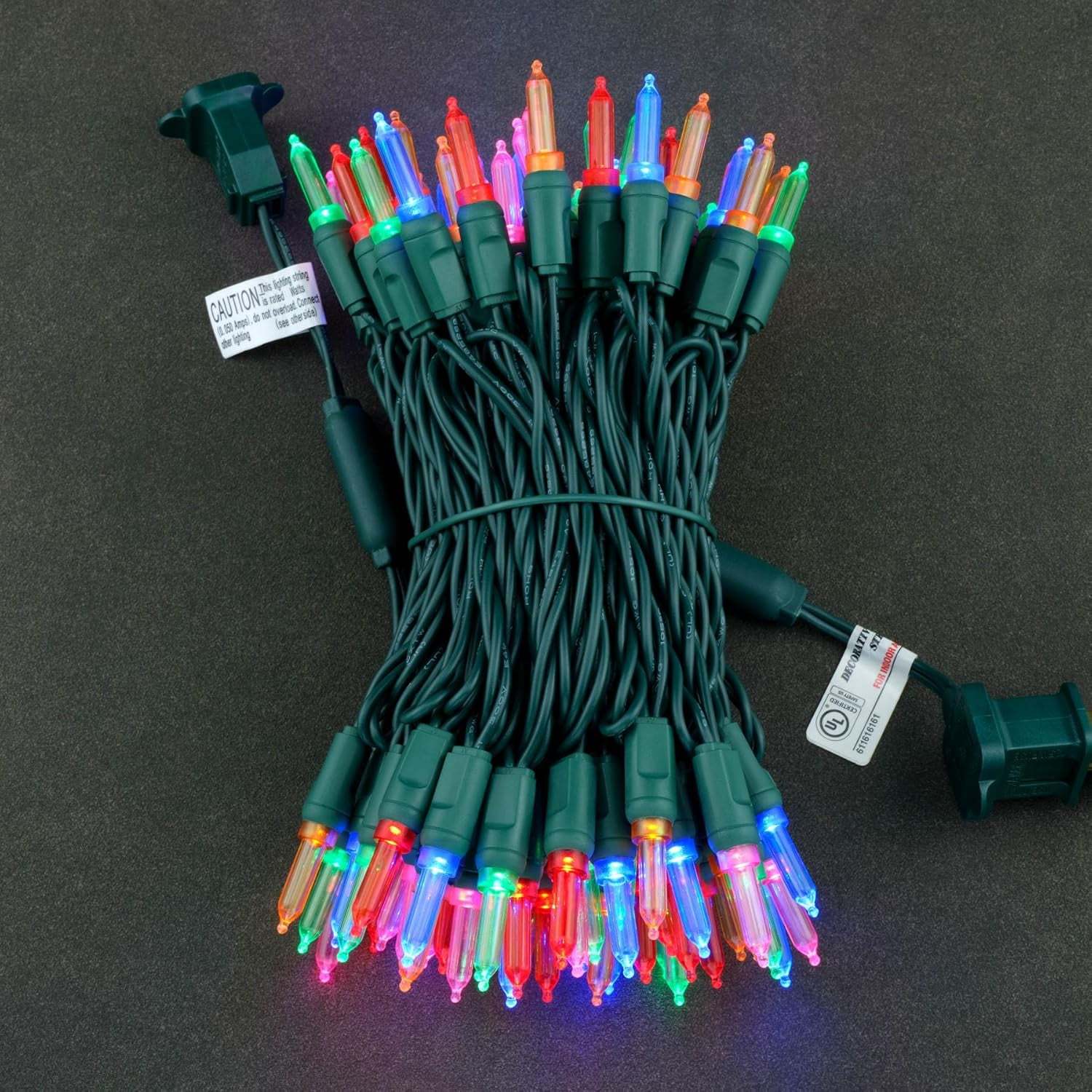 SHILIU-100 Multicolor One-Piece T5 LED Christmas Lights, 33 ft High ...