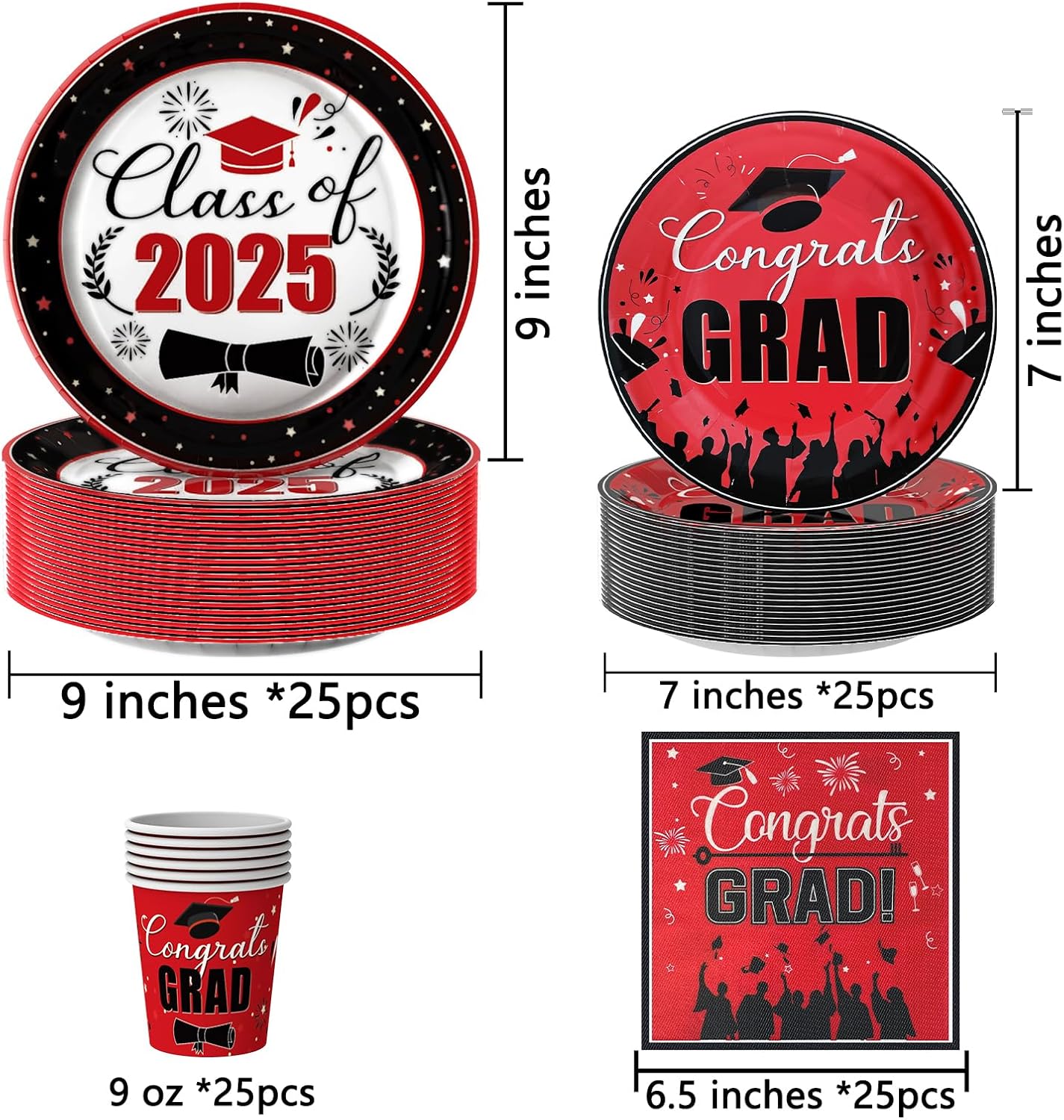 SHILIU-126PCS Graduation Party Decorations of Class 2025 - Including ...