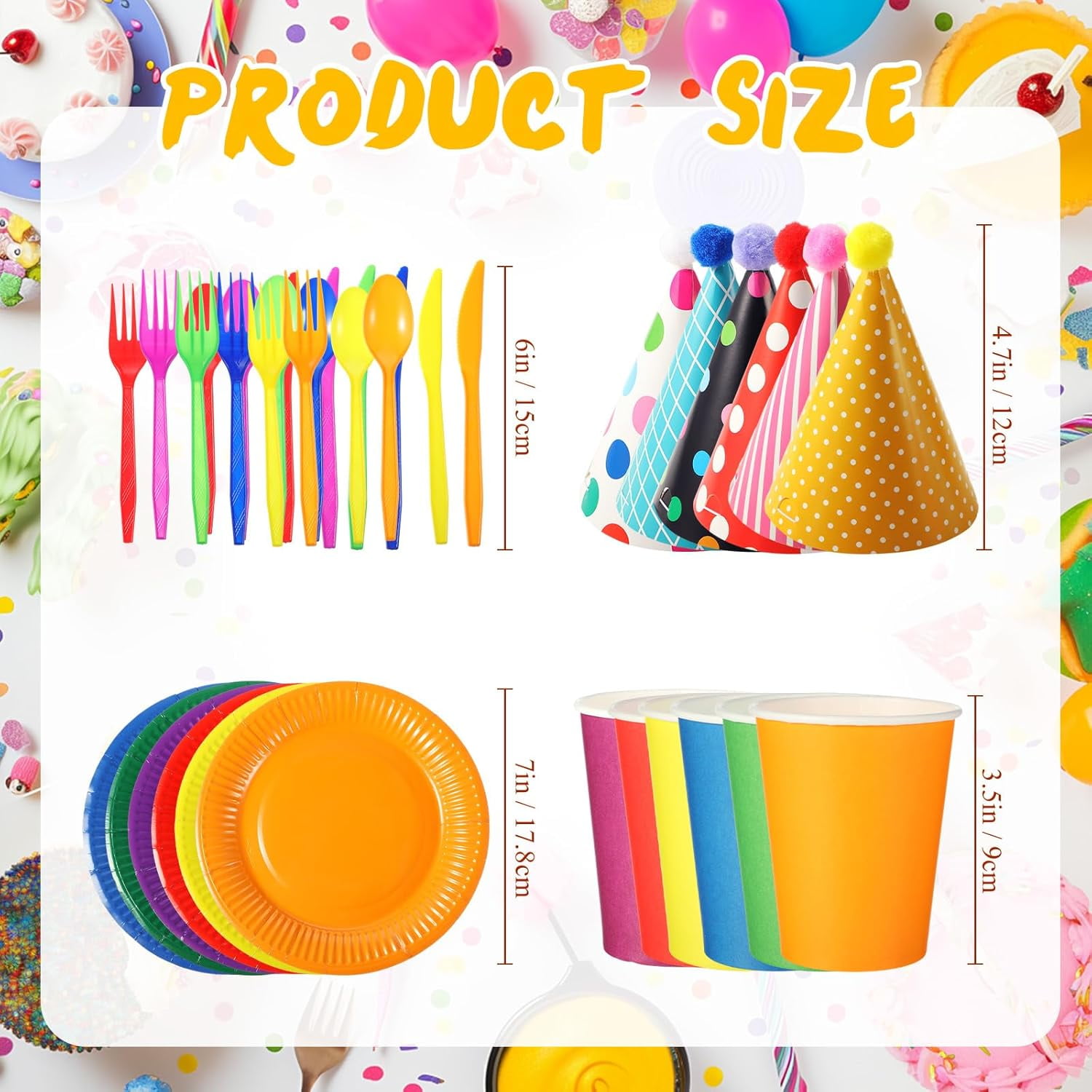 SHILIU-180 Pcs Kids Birthday Party Supplies Serves 30 Include Birthday ...