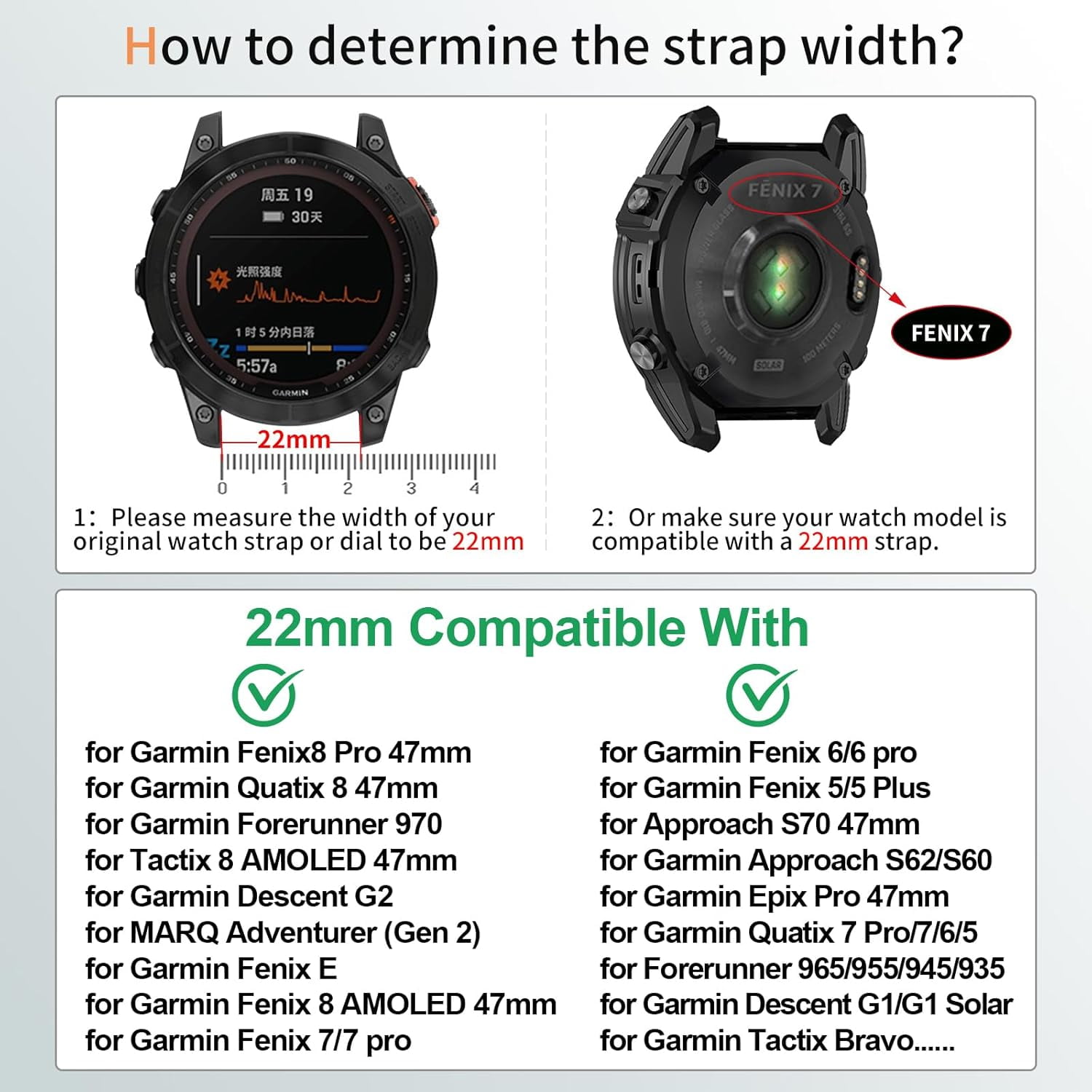 SHILIU-22mm Quickfit Silicone Bands for Garmin tactix 8/Fenix 8 pro ...